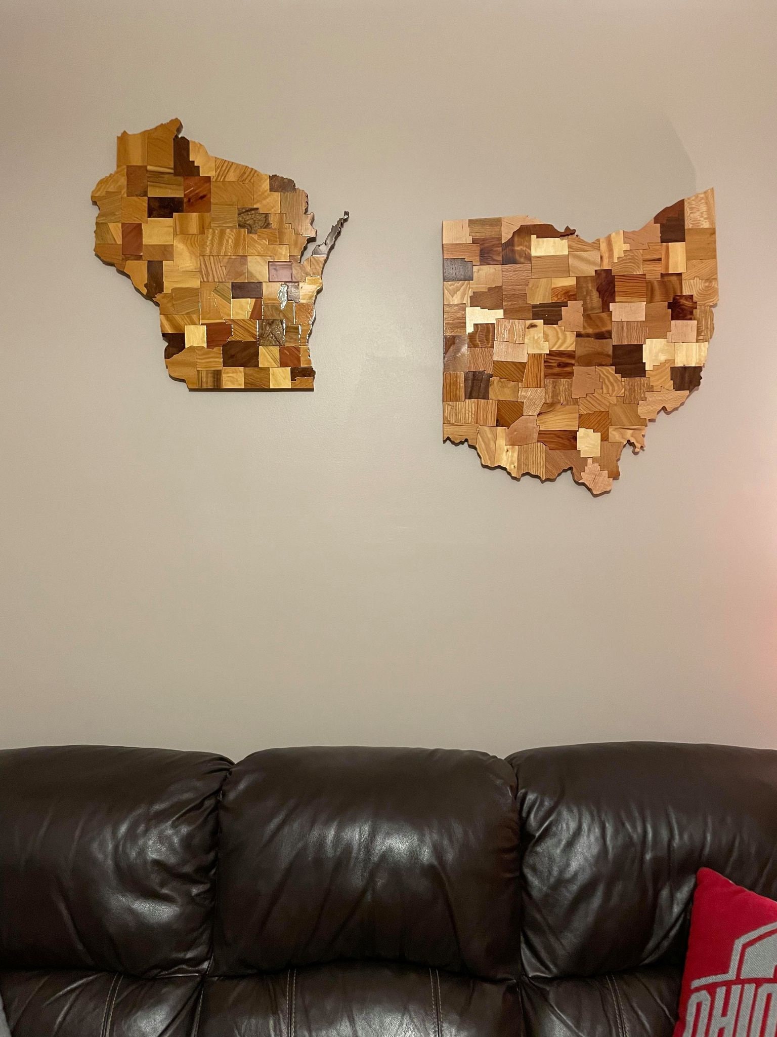 Solid Wood State Maps - Etsy