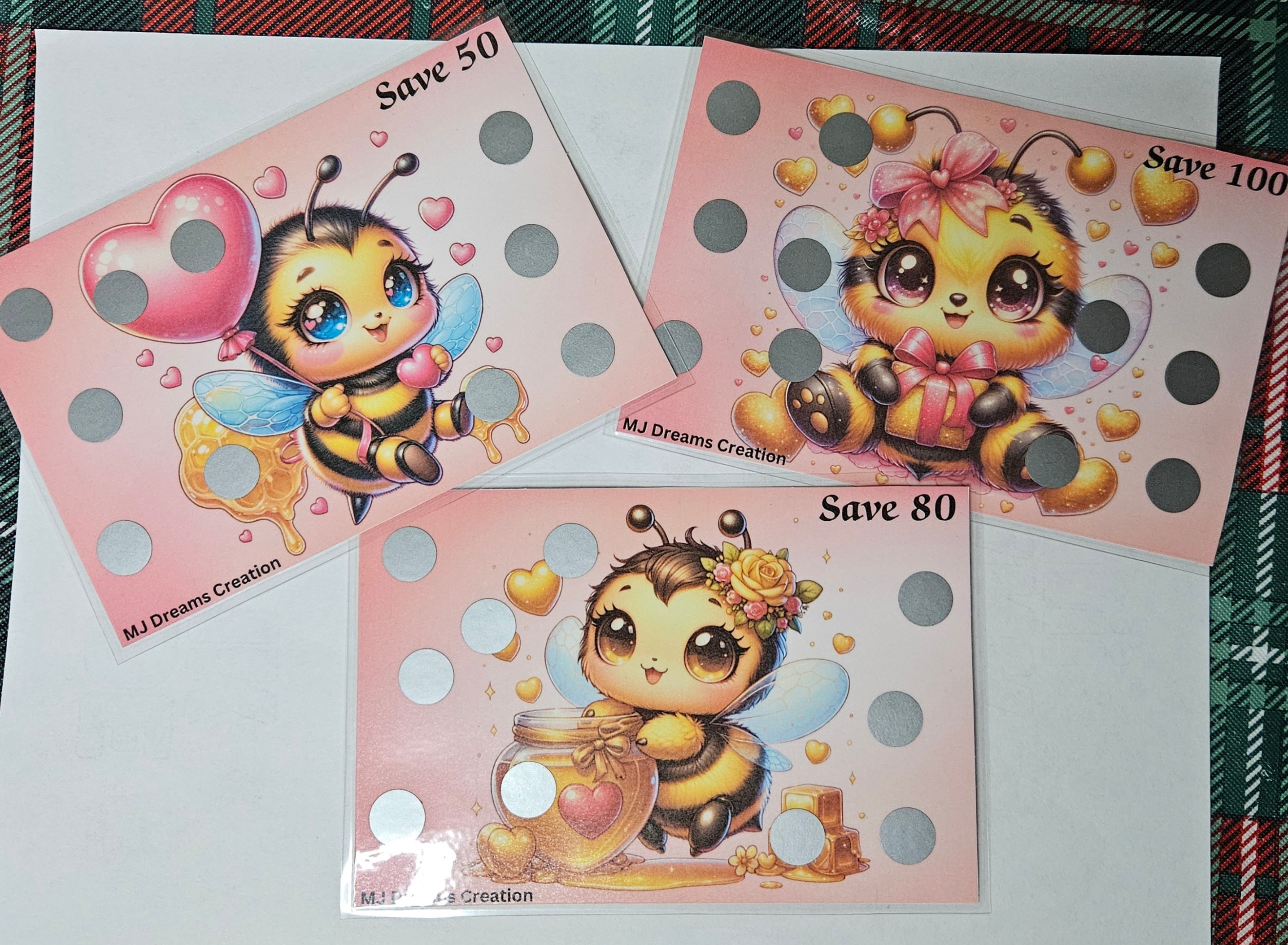 Bee Scratch-off Saving Challenges |4x6| |cardstock|laminated|reusable ...