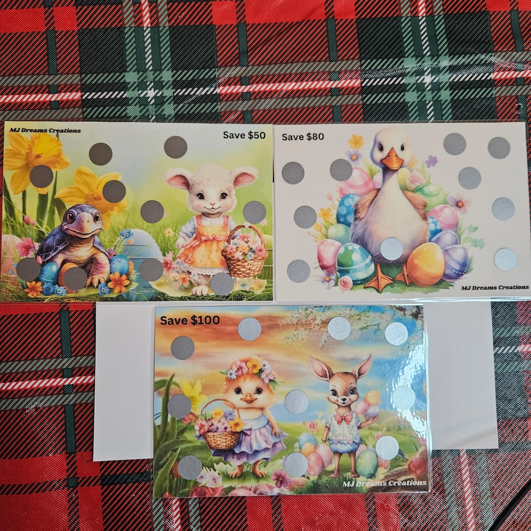 Easter Day Scratch-off Saving Challenges |6x4| Laminated | Reusable - Etsy