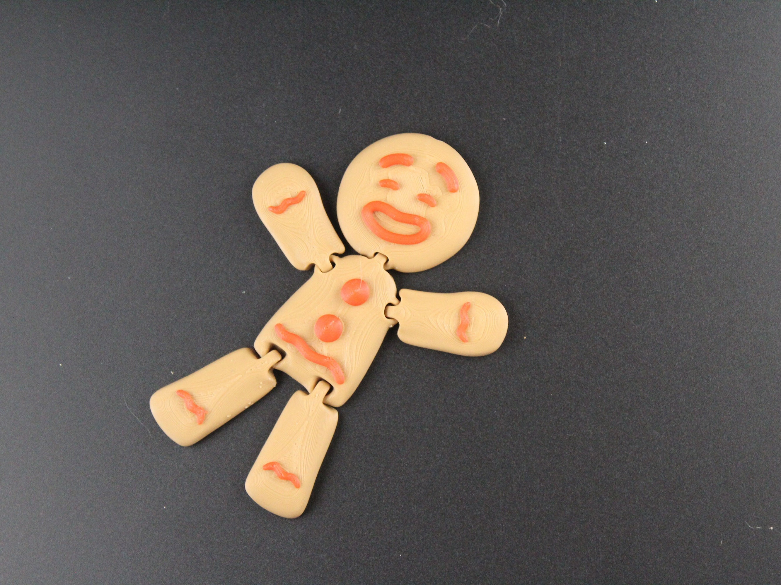3D Printed Articulated Gingerbread Man Ornament, Flexi Factory ...