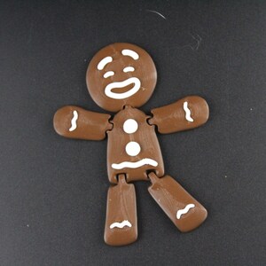 3D Printed Articulated Gingerbread Man Ornament, Flexi Factory ...