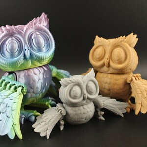 3D Printed Articulated Flexible Owl, Flexi Factory Authorized Reseller ...