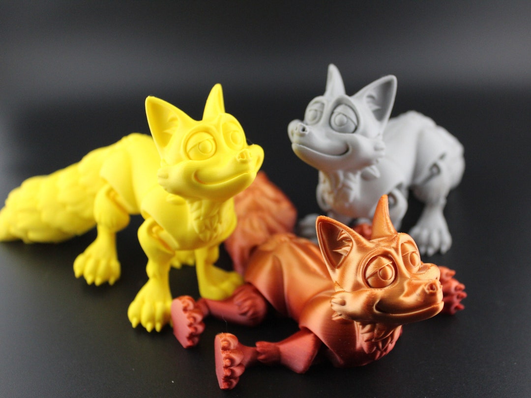 Articulated Flexible Fox, Flexi Factory Authorized Reseller, 3D Printed ...
