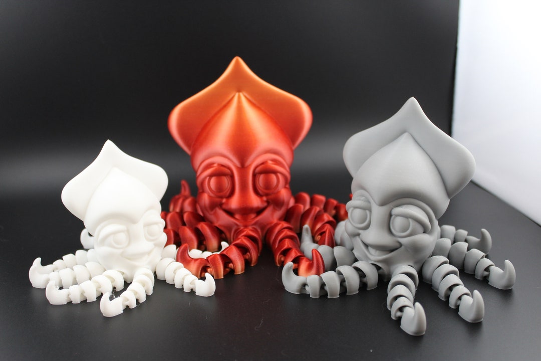 3D Printed Articulated Flexible Squid, Printverse Authorized Reseller ...