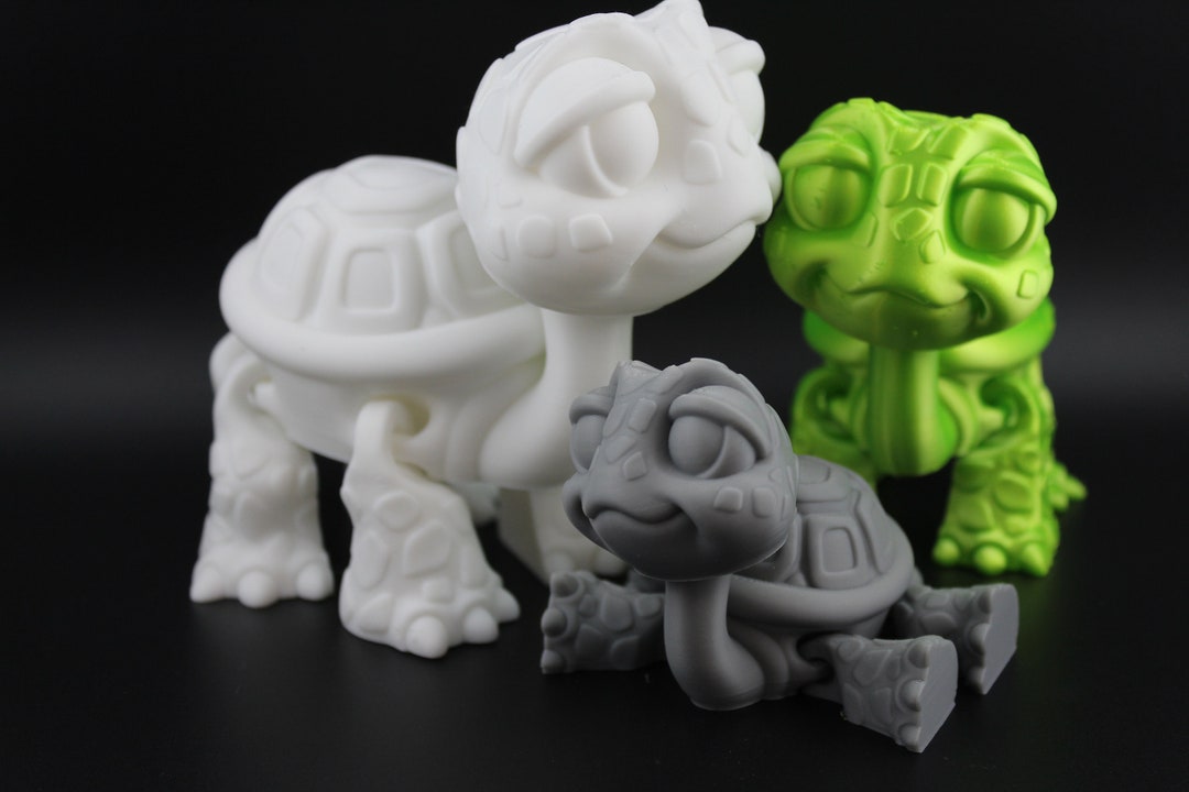 3D Printed Articulated Flexible Tortoise, Printverse Authorized ...
