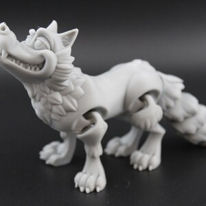 3D Printed Articulated Flexible Wolf, Flexi Factory Authorized Reseller ...