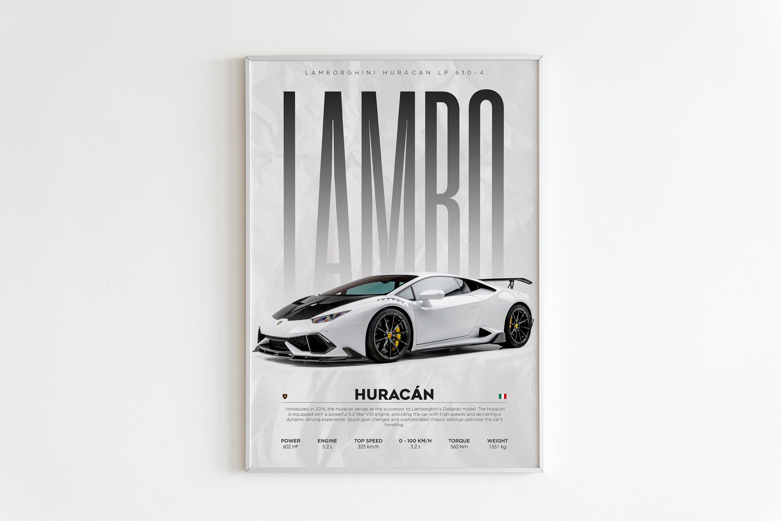 Lamborghini Huracán Poster Digital Download Hyper Car Poster Super Car ...