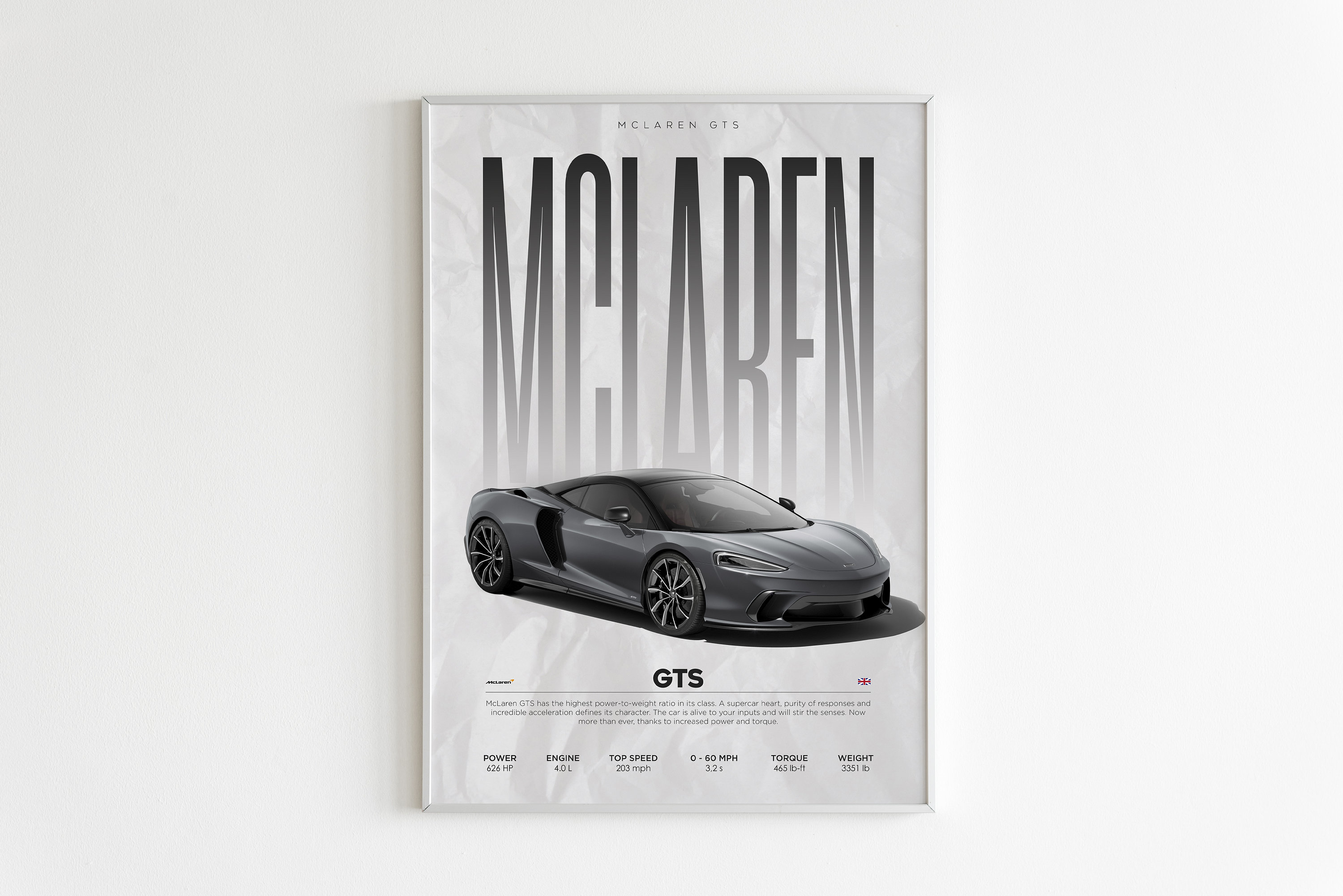 Mclaren GTS Digital Download Hyper Car Poster Super Car Print Art Print ...