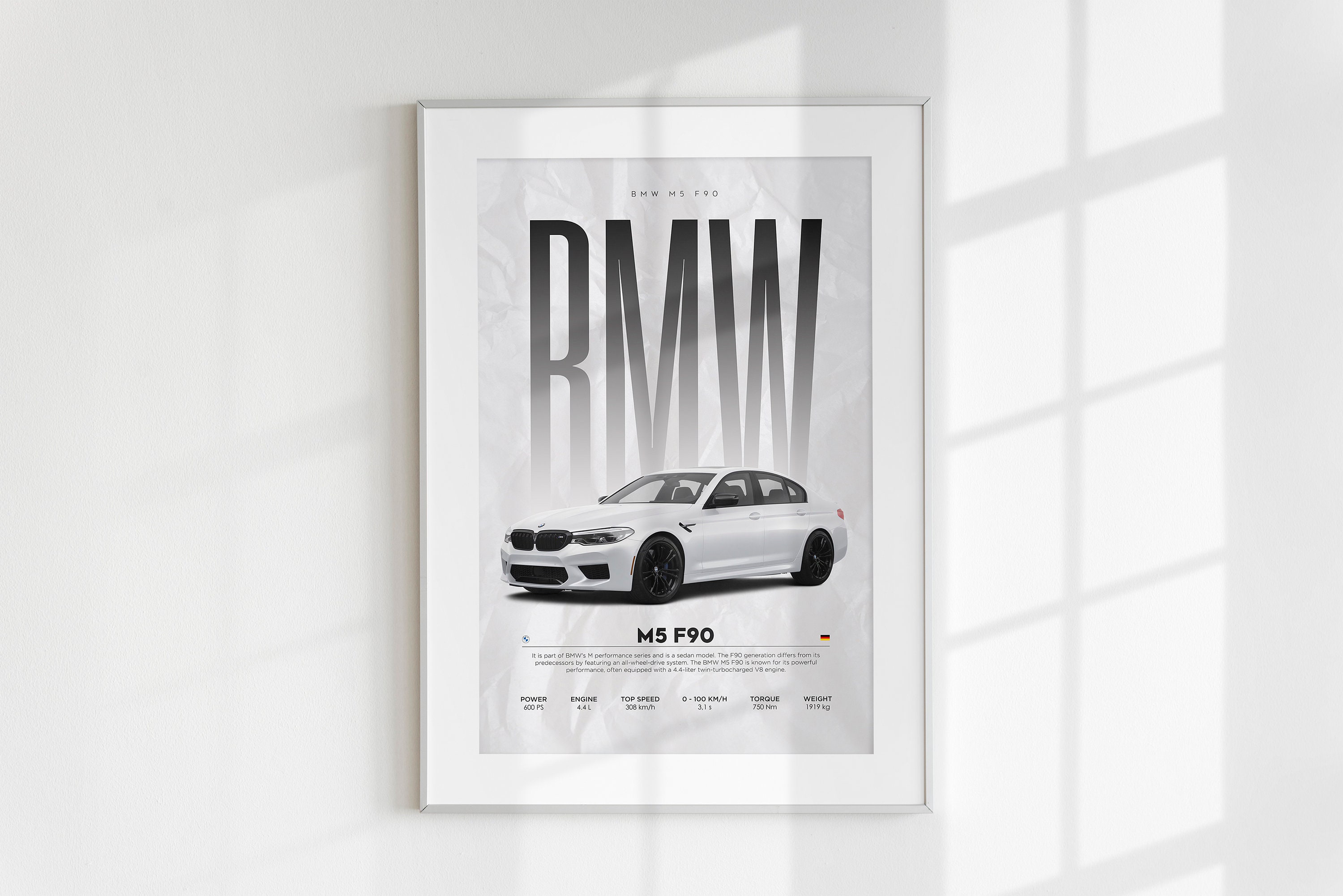 BMW M5 F90 Poster Digital Download Hyper Car Poster Super Car Print Art ...