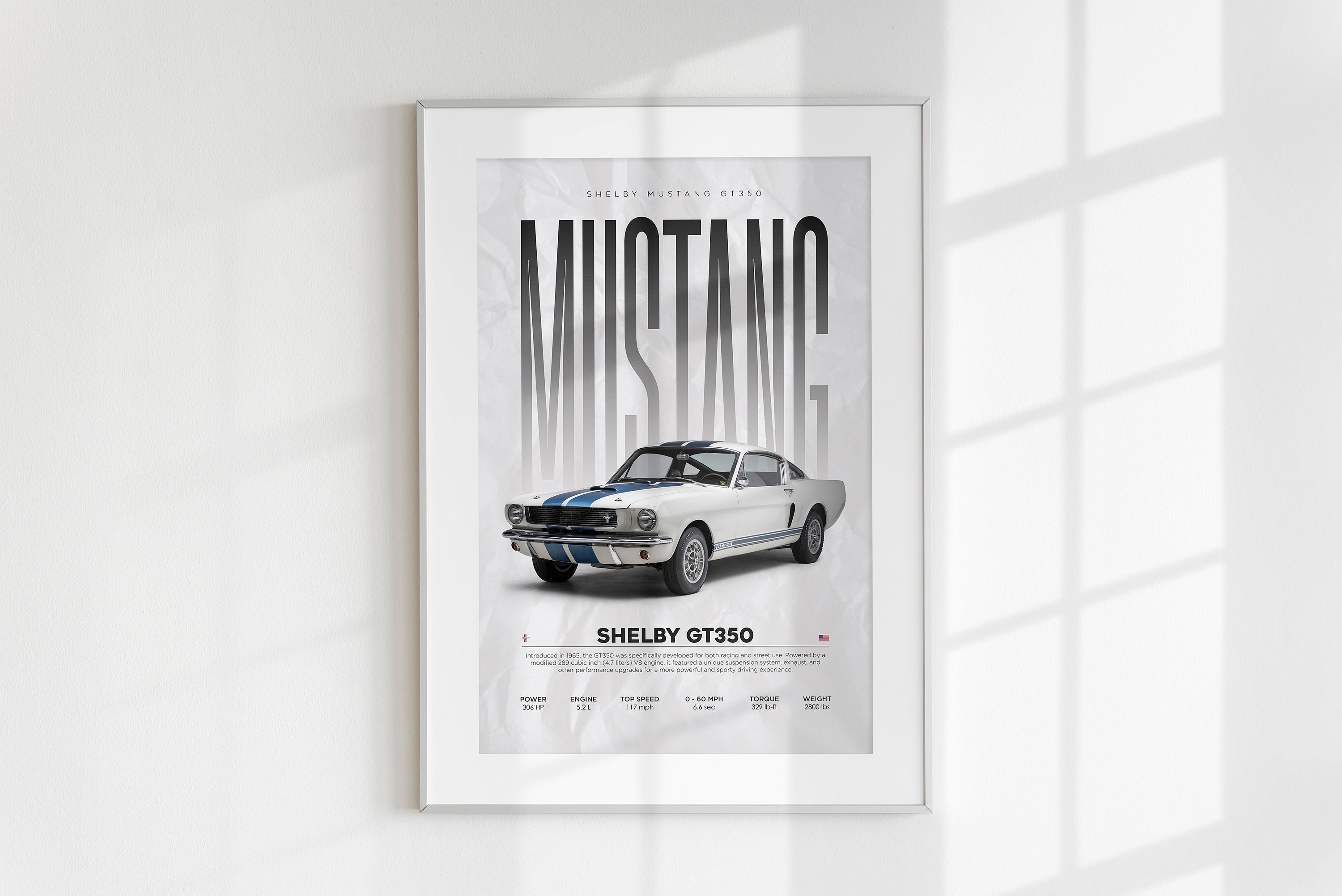 Shelby Mustang Poster Shelby Poster Digital Download Hyper Car Poster ...