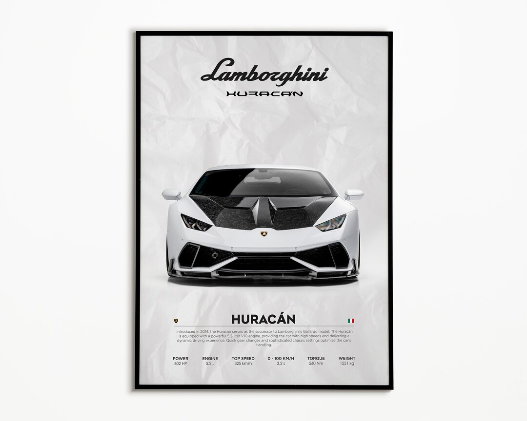 Lamborghini Huracán Poster | Digital Download | Hyper Car Poster ...