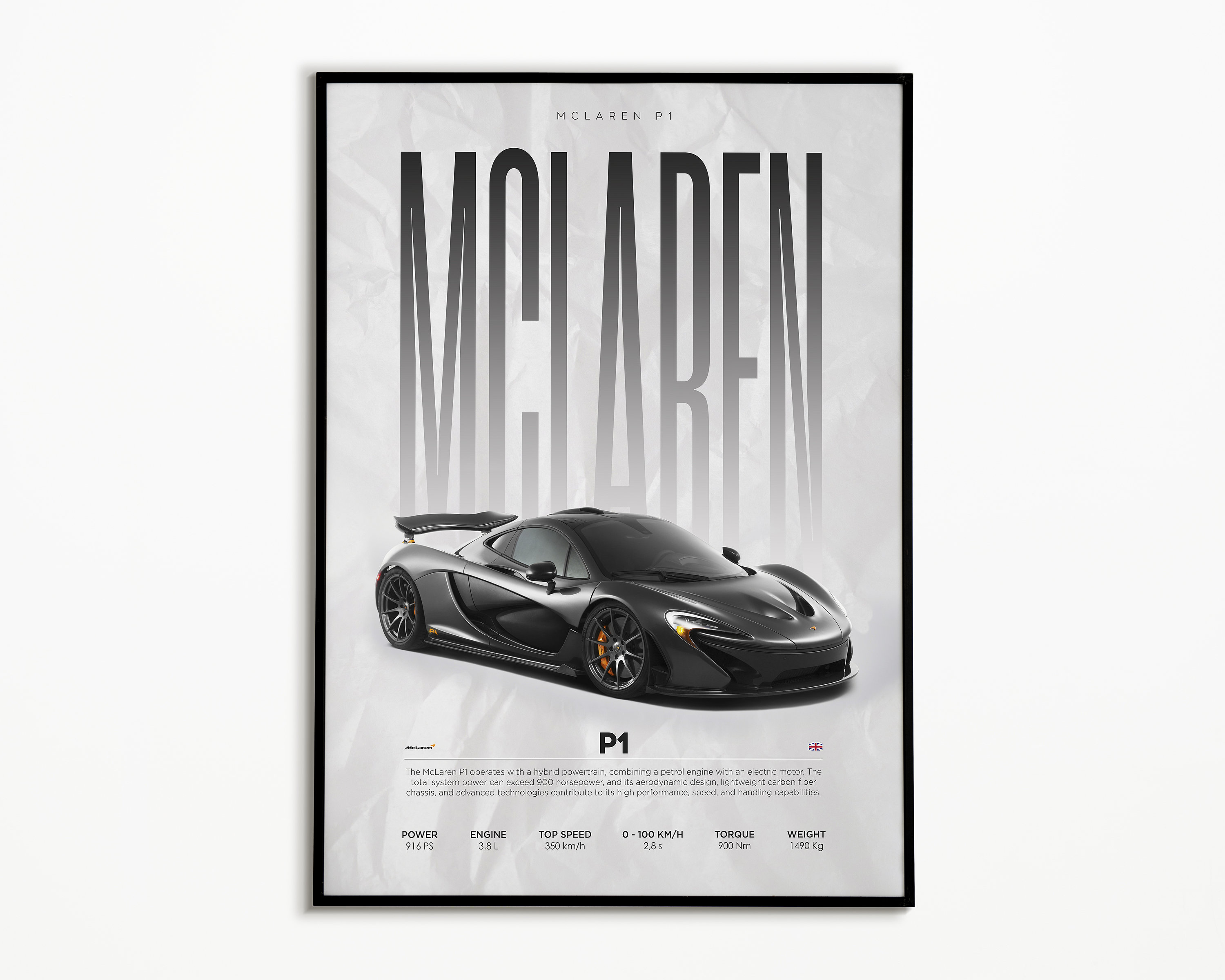 Mclaren P1 Poster Digital Download Hyper Car Poster Super Car Print Art ...