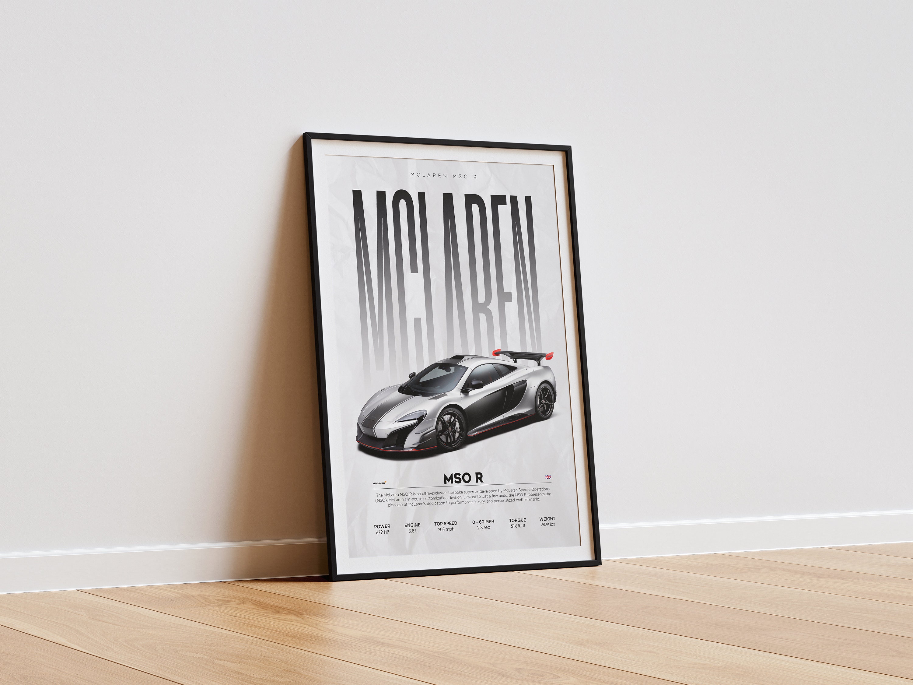 Mclaren MSO R Poster Digital Download Hyper Car Poster Super Car Print ...