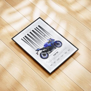 Yamaha YZF-R1 Poster | Yamaha Print | Hyper Motorcycle Poster | Super ...