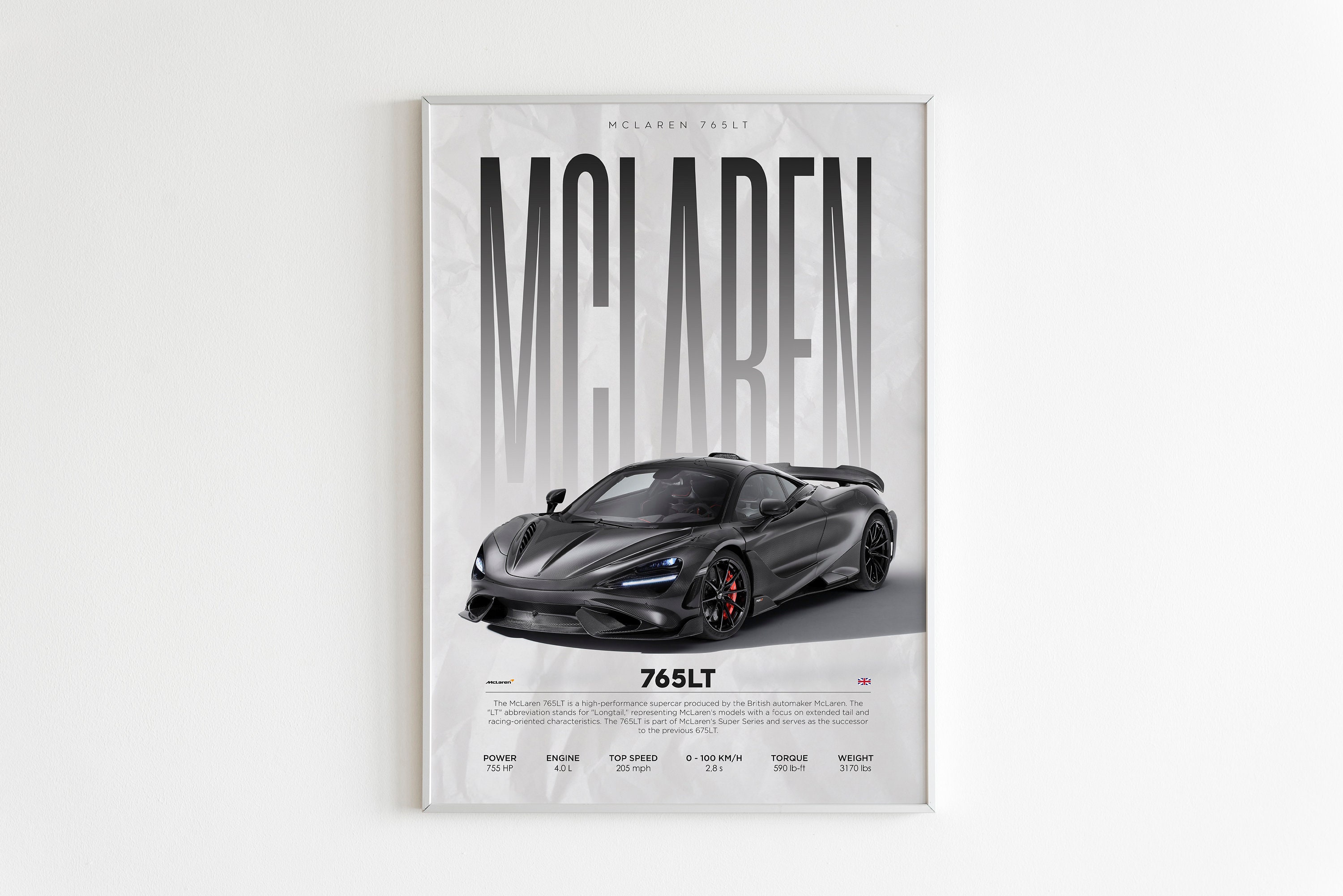 Mclaren 765LT Poster Digital Download Hyper Car Poster Super Car Print ...