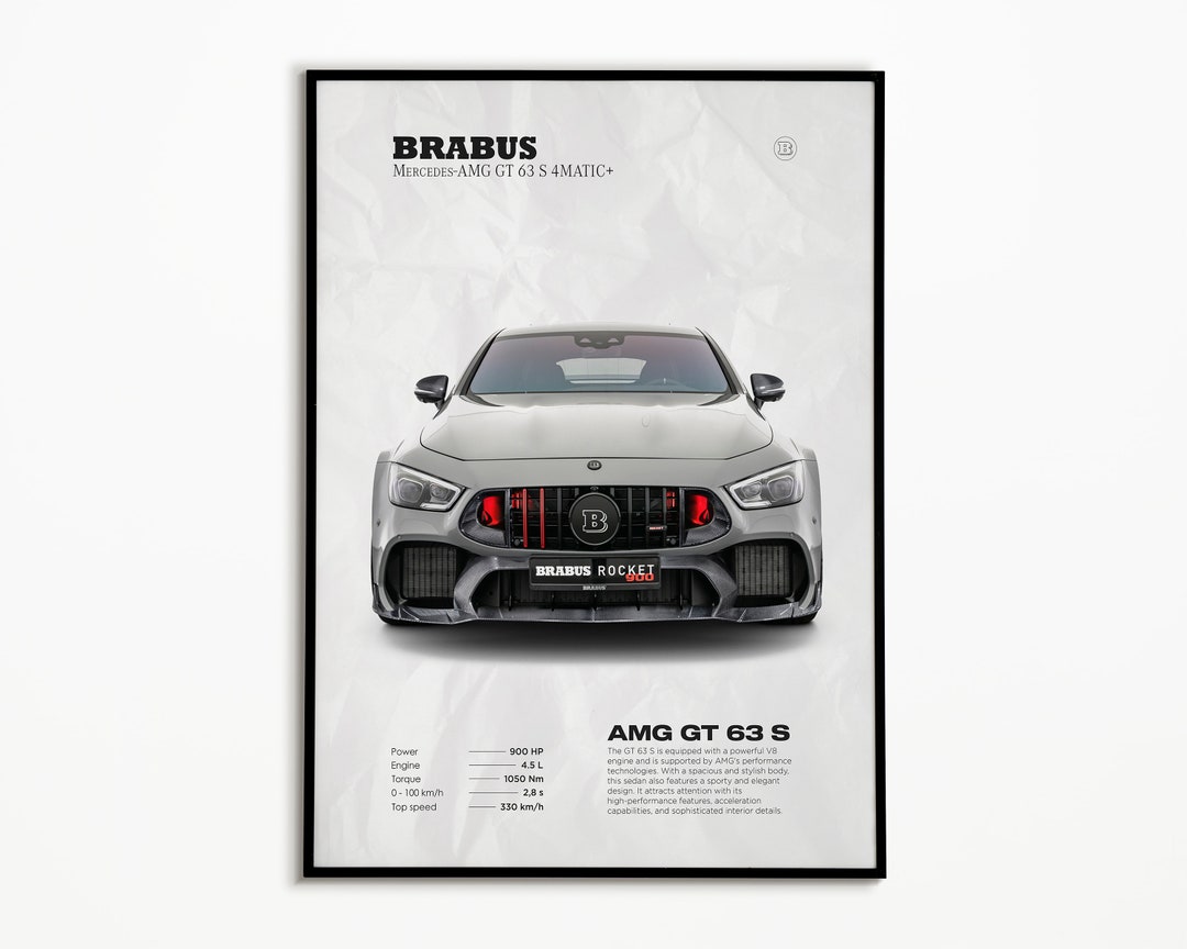 Brabus Rocket AMG GT 63 S Poster Digital Download Hyper Car Poster ...