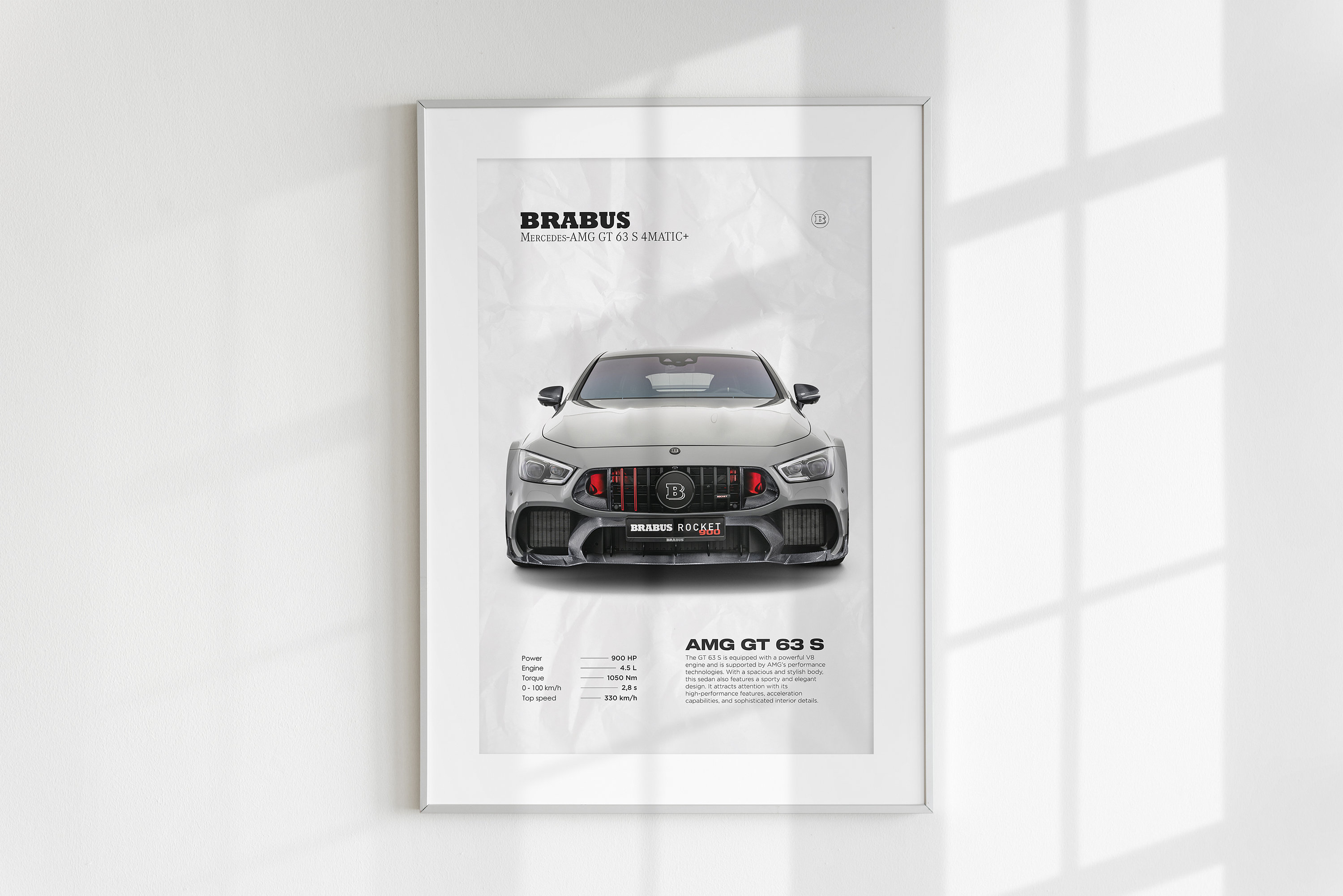 Brabus Rocket AMG GT 63 S Poster Digital Download Hyper Car Poster ...