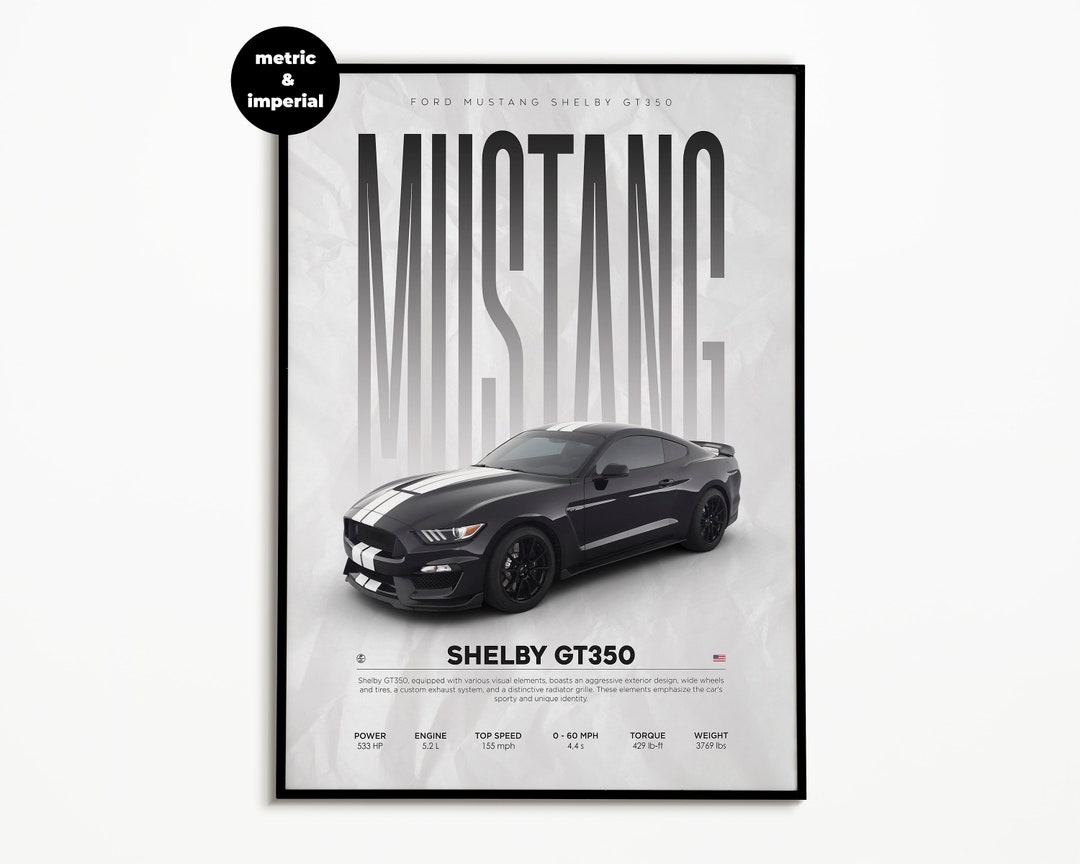 Ford Mustang Poster Shelby Poster Digital Download Hyper Car Poster Super Car Print Art Print ...