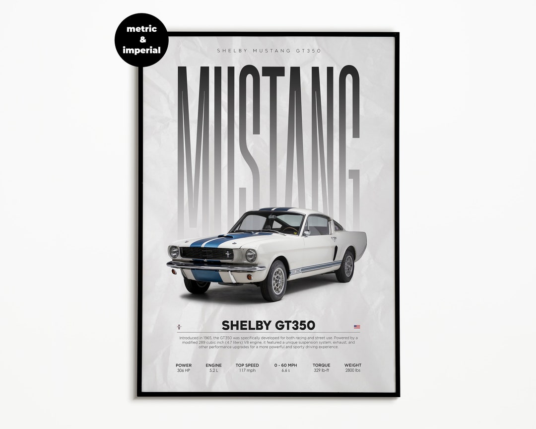 Shelby Mustang Poster Shelby Poster Digital Download Hyper Car Poster ...