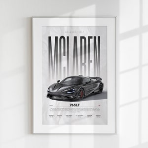 Mclaren 765LT Poster Digital Download Hyper Car Poster Super Car Print ...