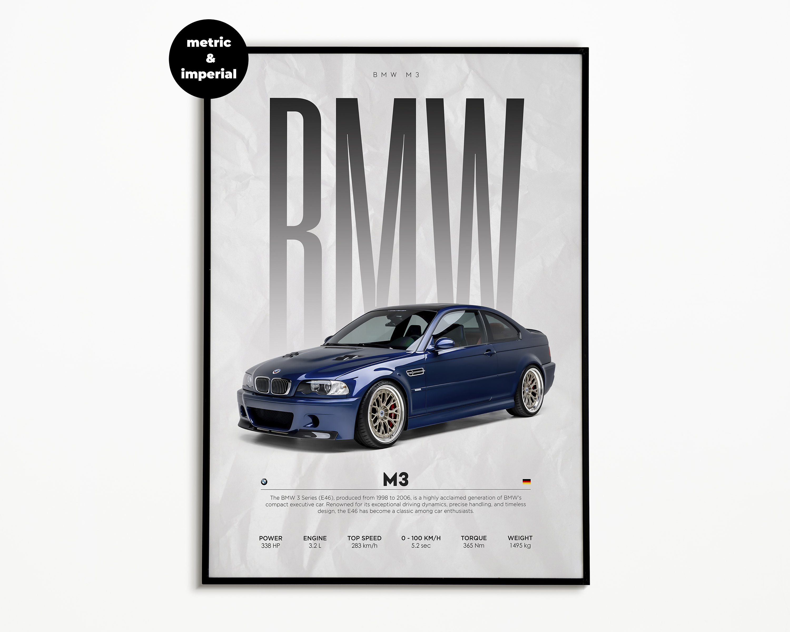 BMW M3 Poster Digital Download Hyper Car Poster Super Car Print Art Print Poster Home Decor Wall ...