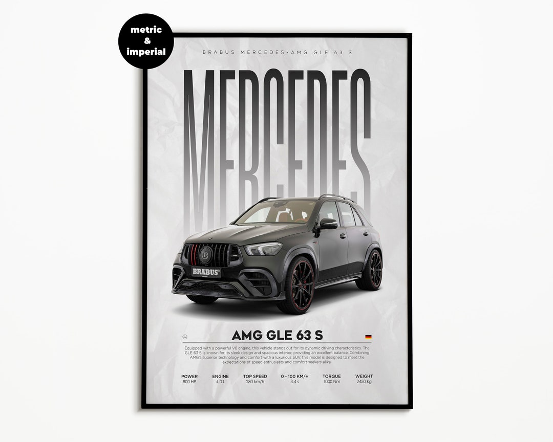 Brabus Mercedes-amg GLE 63 S Poster Digital Download Hyper Car Poster ...