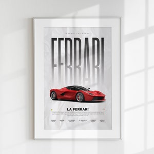 La Ferrari Poster | Ferrari Poster | Digital Download | Hyper Car ...