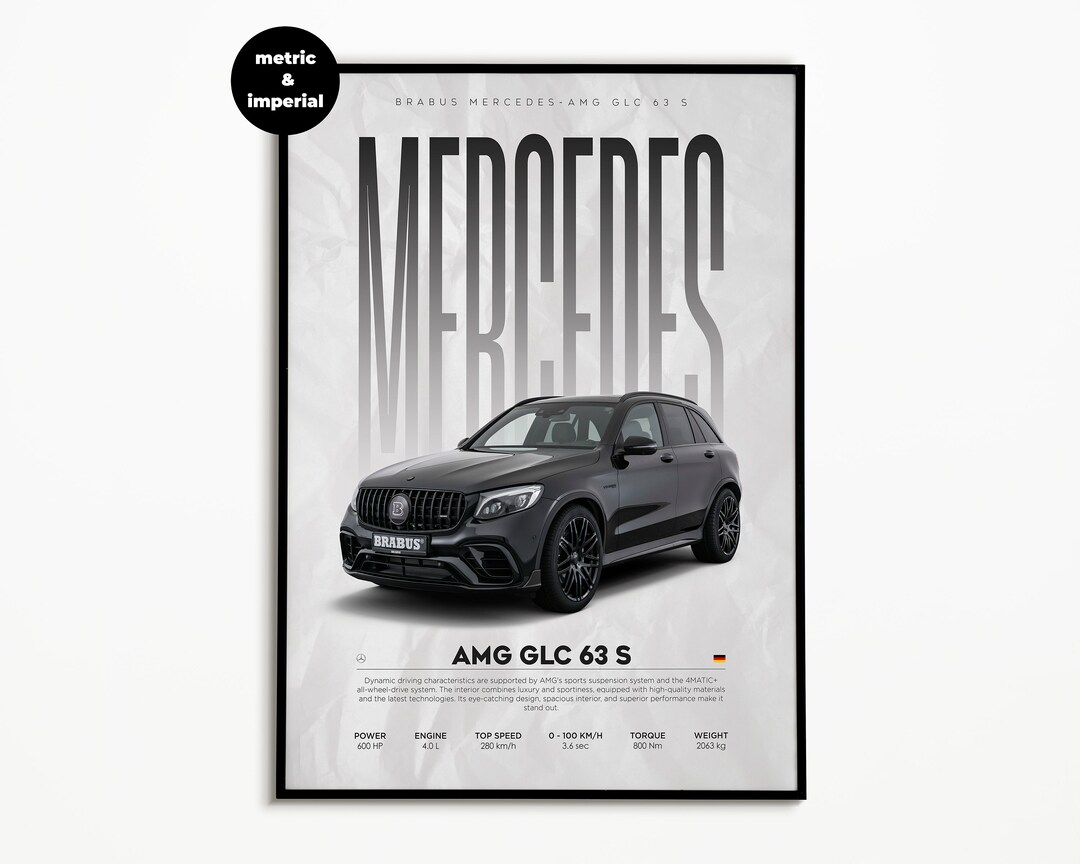 Brabus Mercedes-amg GLC 63 S Poster Digital Download Hyper Car Poster ...