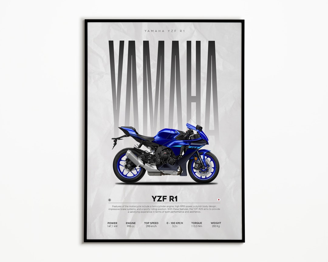 Yamaha YZF R1 Poster Digital Download Hyper Motorcycle - Etsy