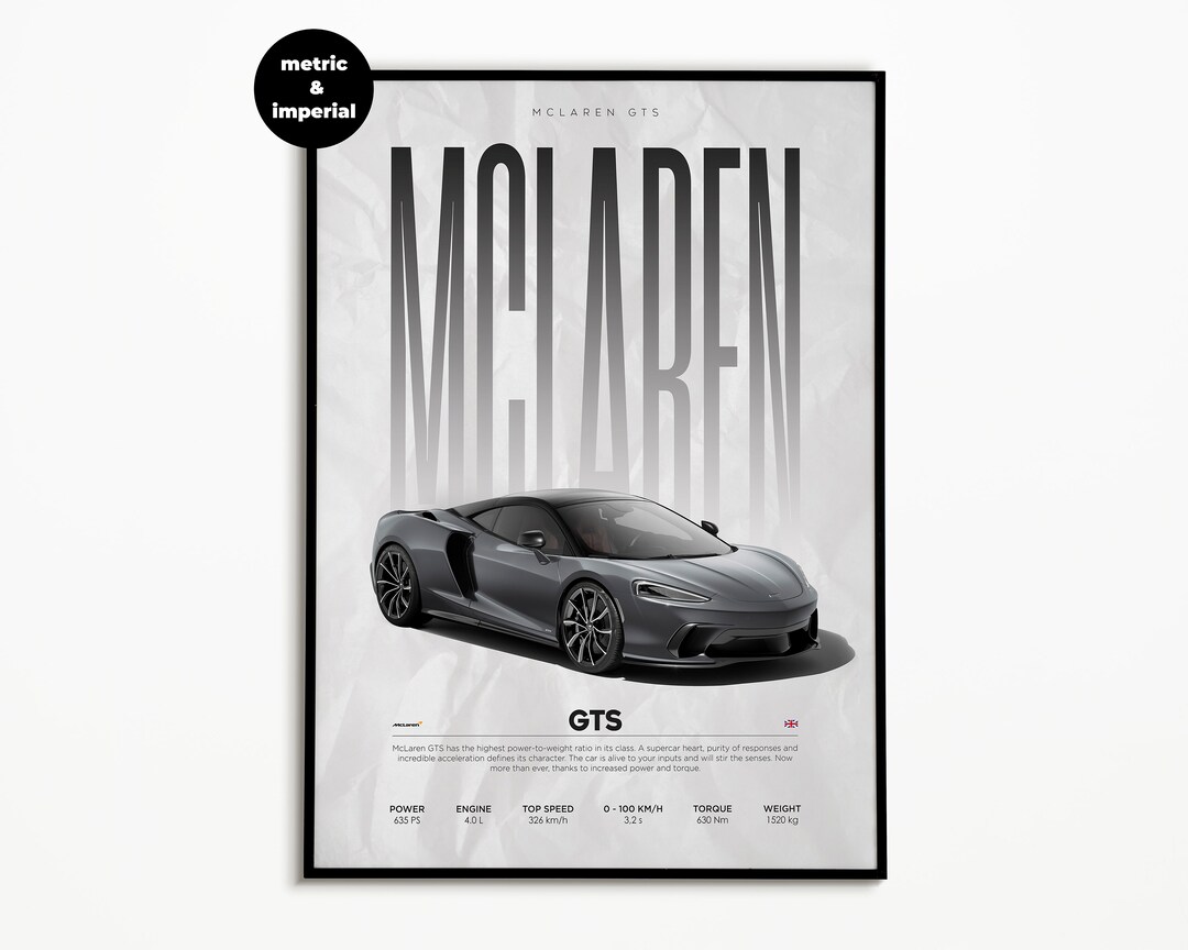 Mclaren GTS Digital Download Hyper Car Poster Super Car Print Art Print ...