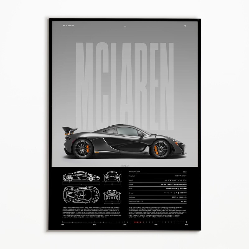 Black "mclaren" P1 - Etsy