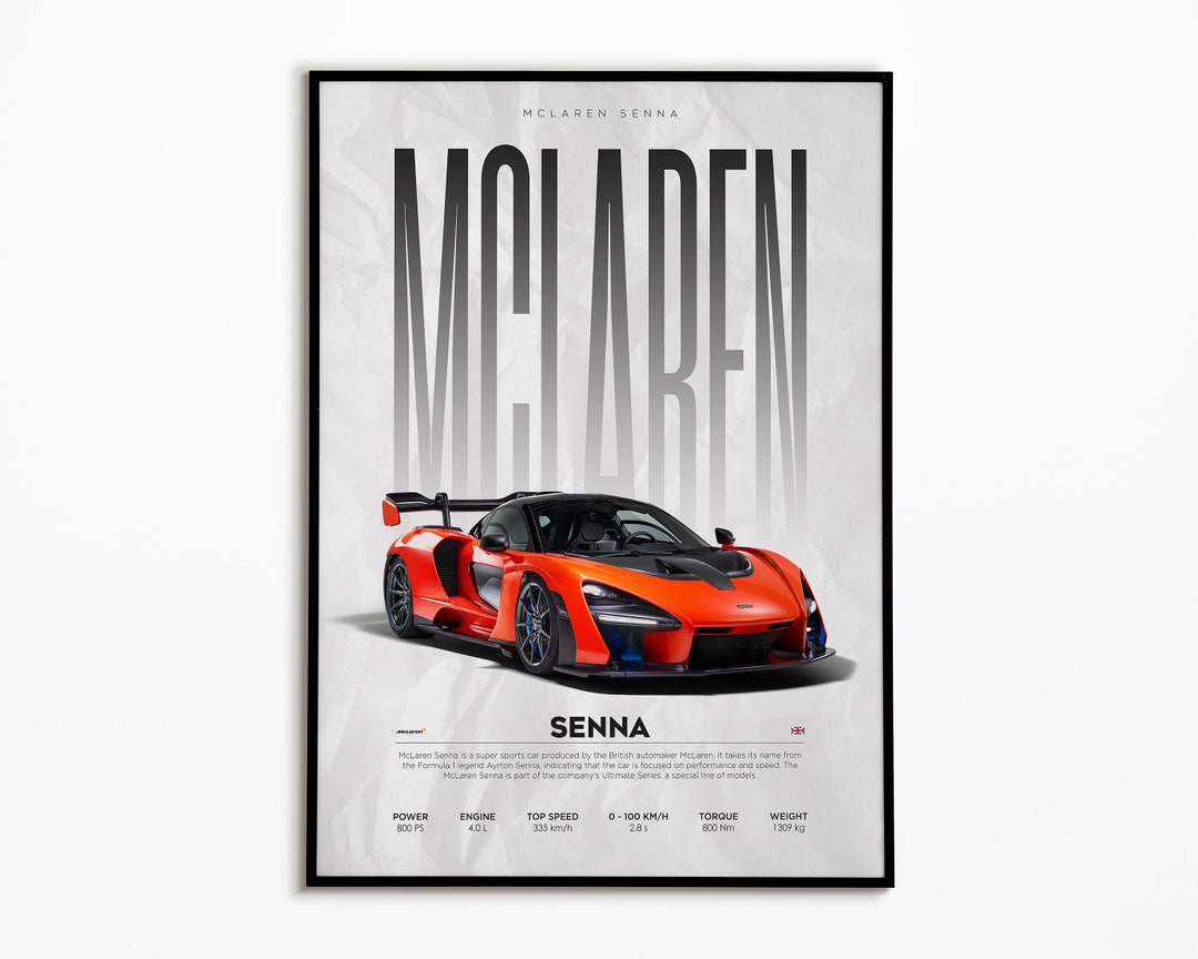 Mclaren Senna Poster | Digital Download | Hyper Car Poster | Super Car ...