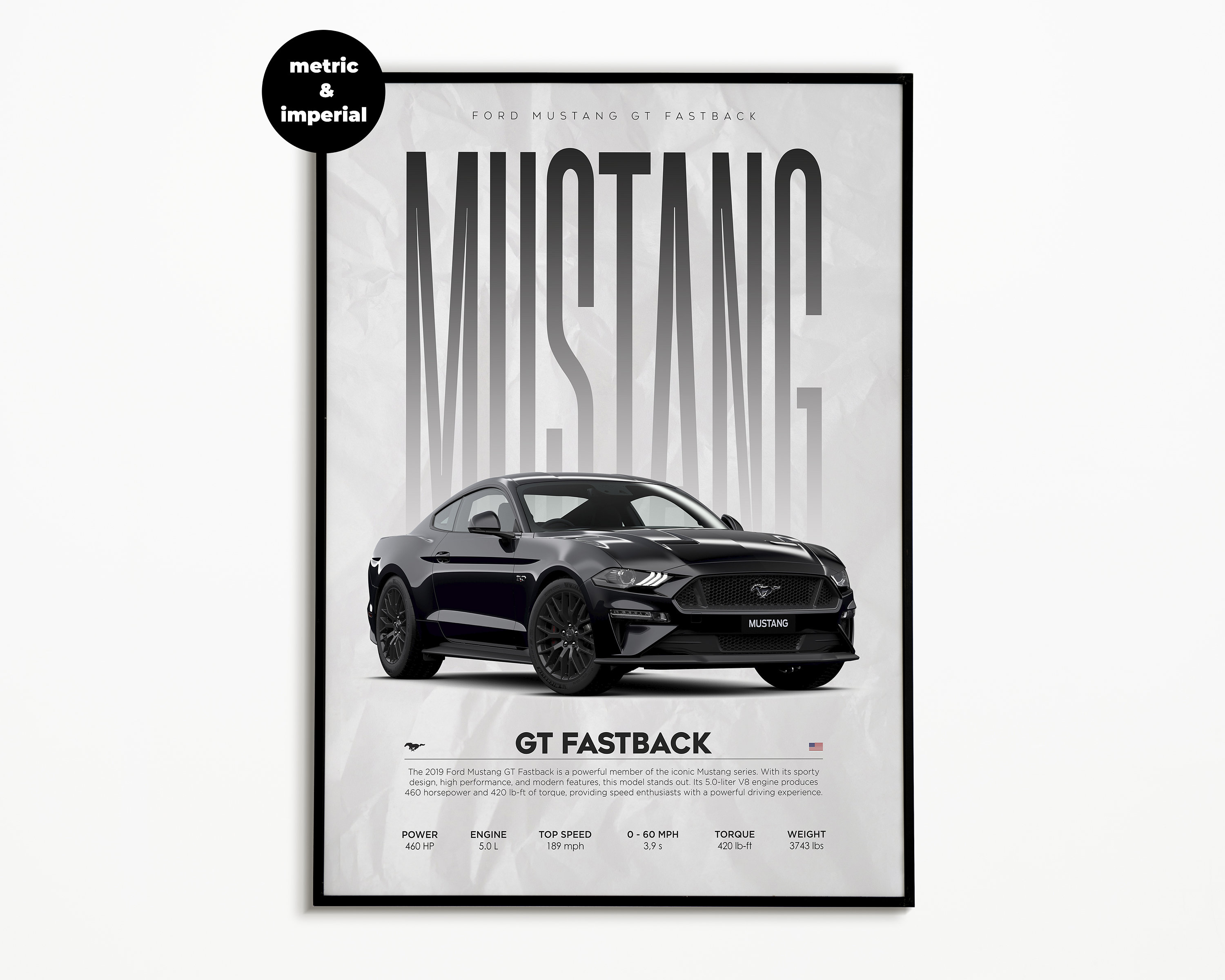 Ford Mustang Poster Shelby Poster Digital Download Hyper Car Poster ...