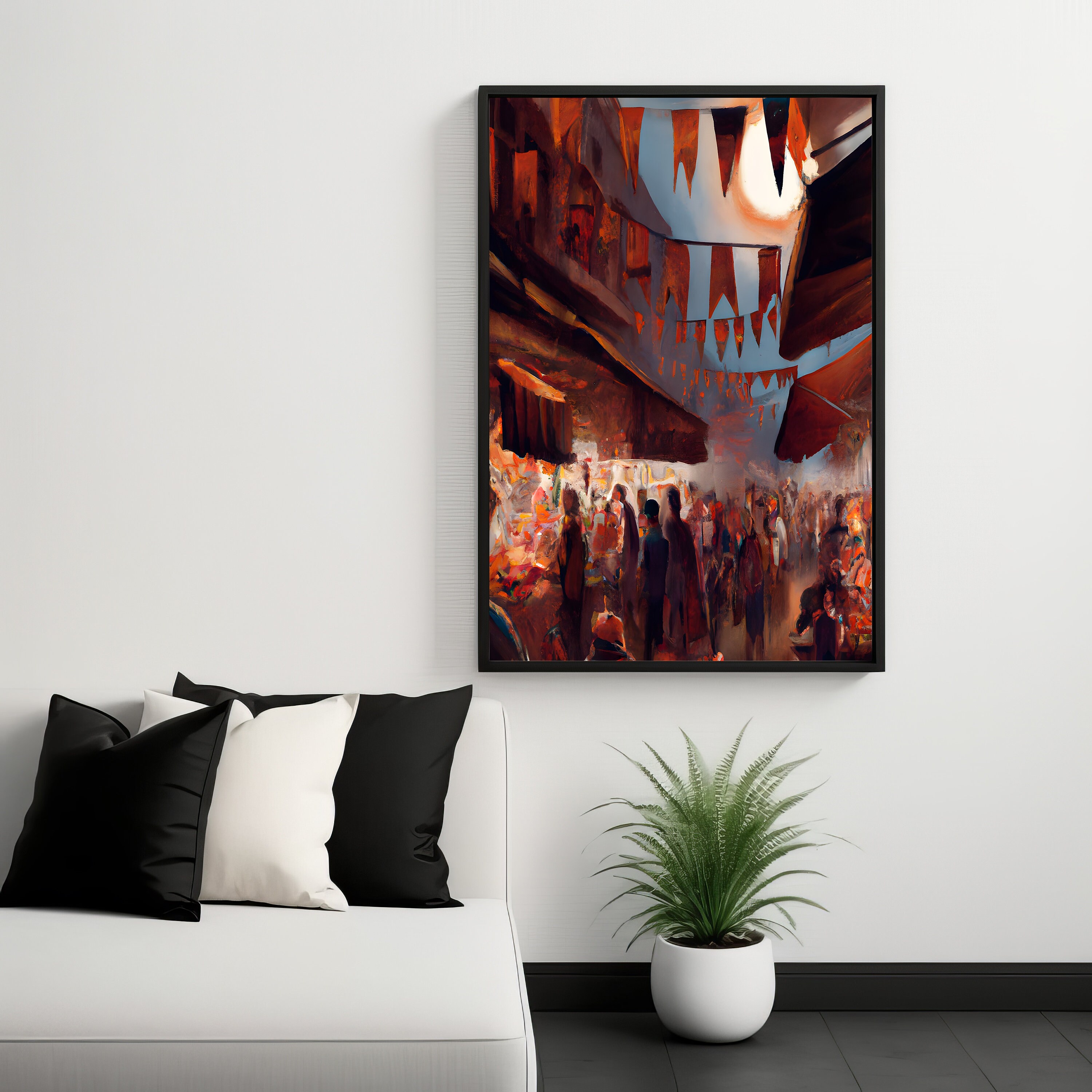 Mercado Art Print Digital Download Oil Painting Wall Art Home Decor ...
