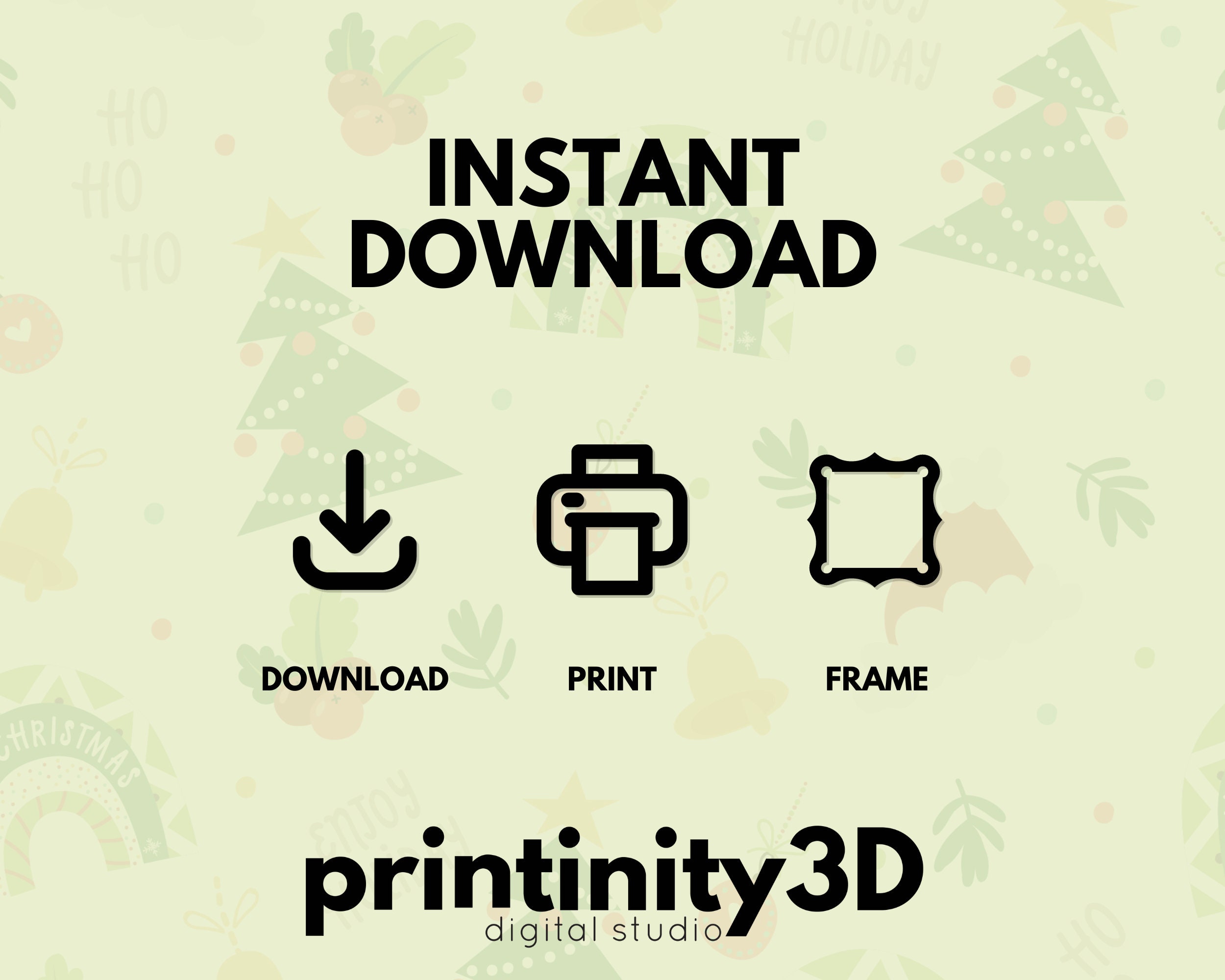 Santa Reader Oil Printable, Xmas Eve Oil Painting Print, Vintage ...