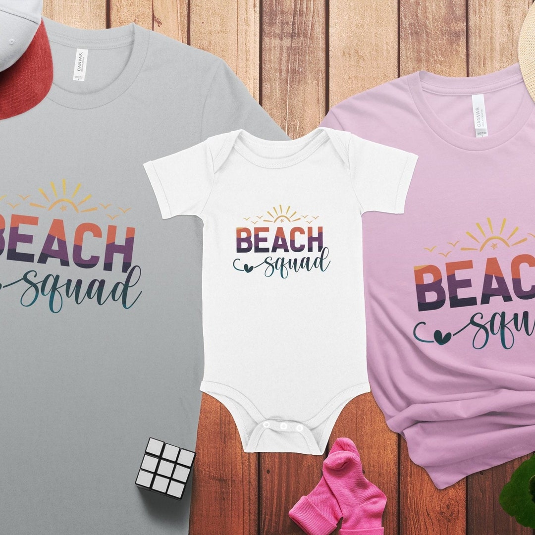 Summer Print SVG File for Matching T-shirts, Beach Squad Vacation Png ...