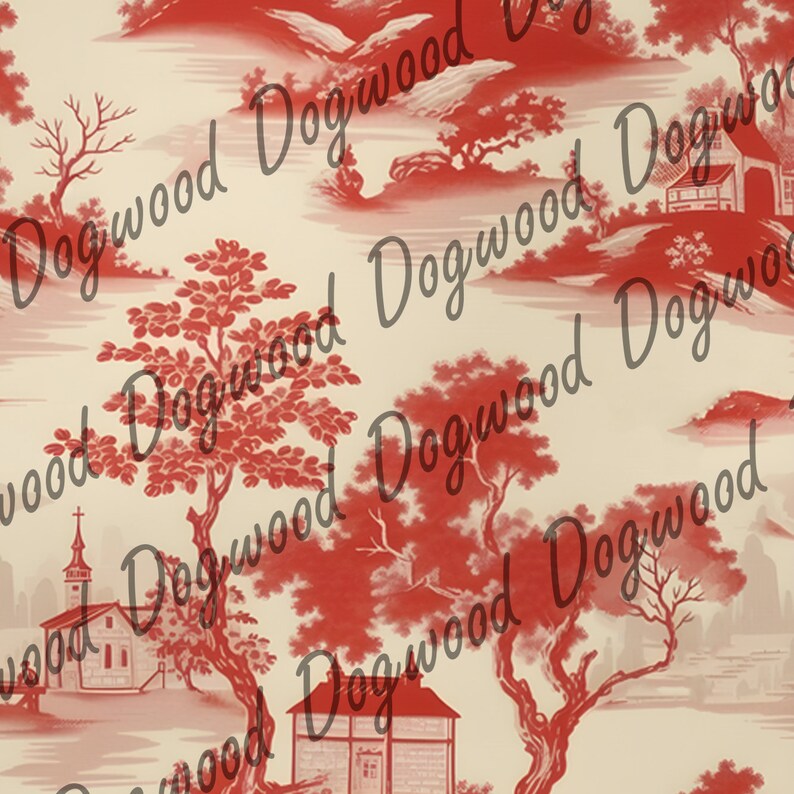 Red and White Laura Ashley DIY Digital Paper 8 Pack Seamless Patterns ...