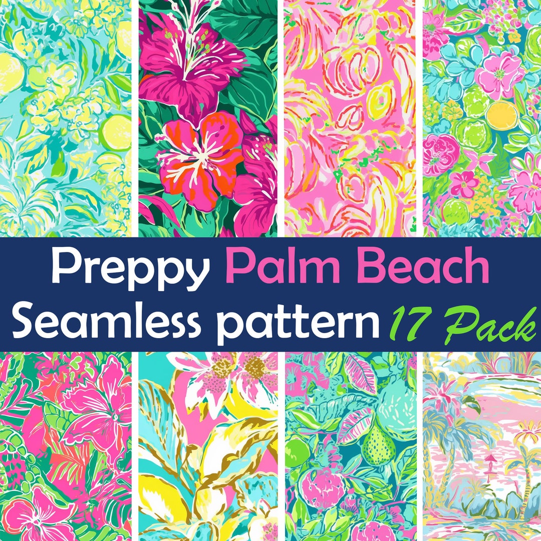 Preppy Palm Beach DIY Seamless 17 Pattern Pack - Etsy