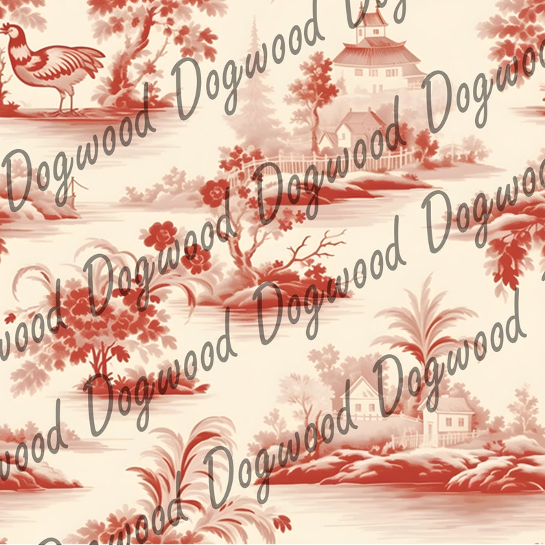 Red and White Laura Ashley DIY Digital Paper 8 Pack Seamless Patterns ...