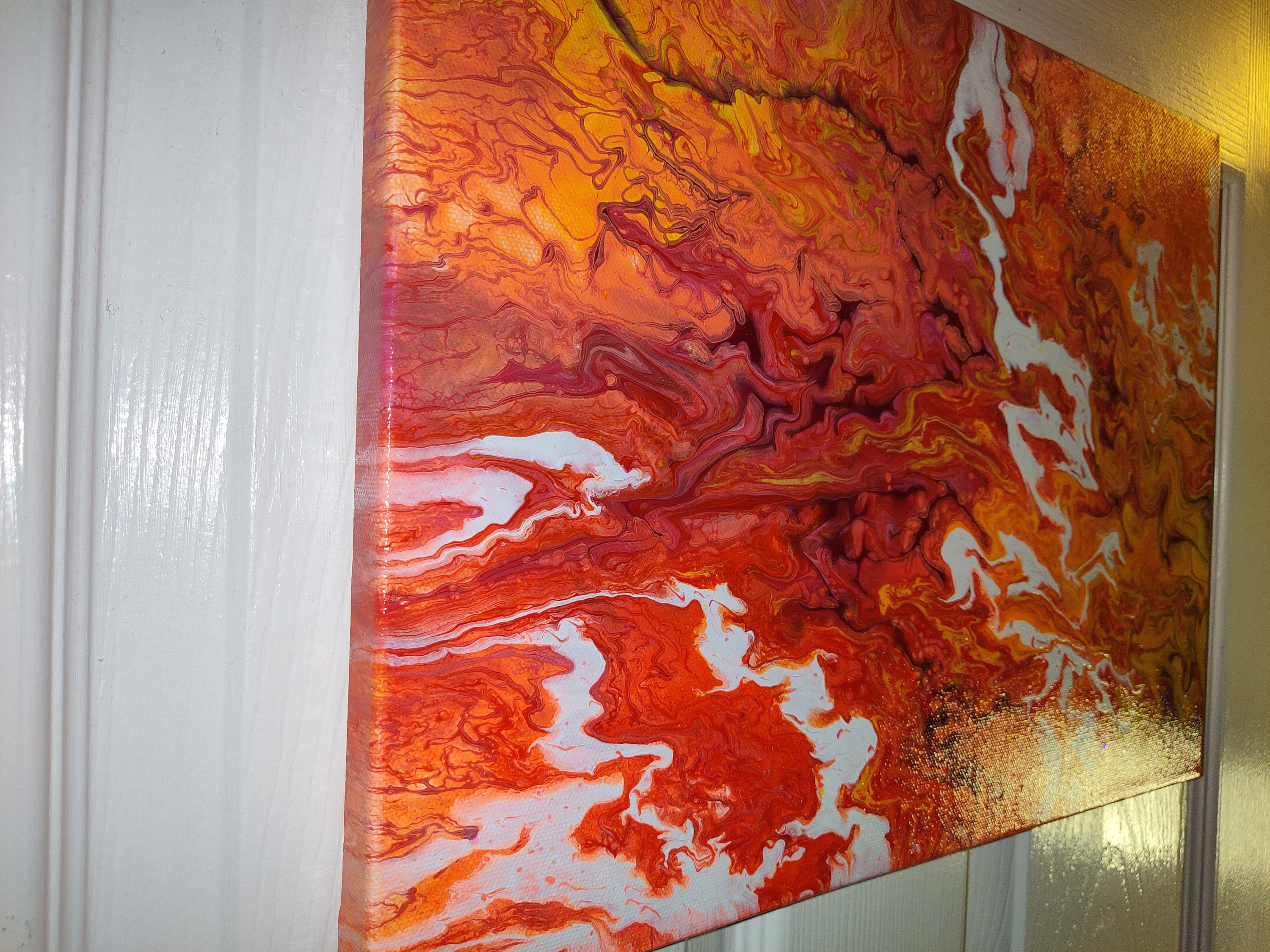12 X 16 Inch Original Firey Red Wall Hanging - Etsy
