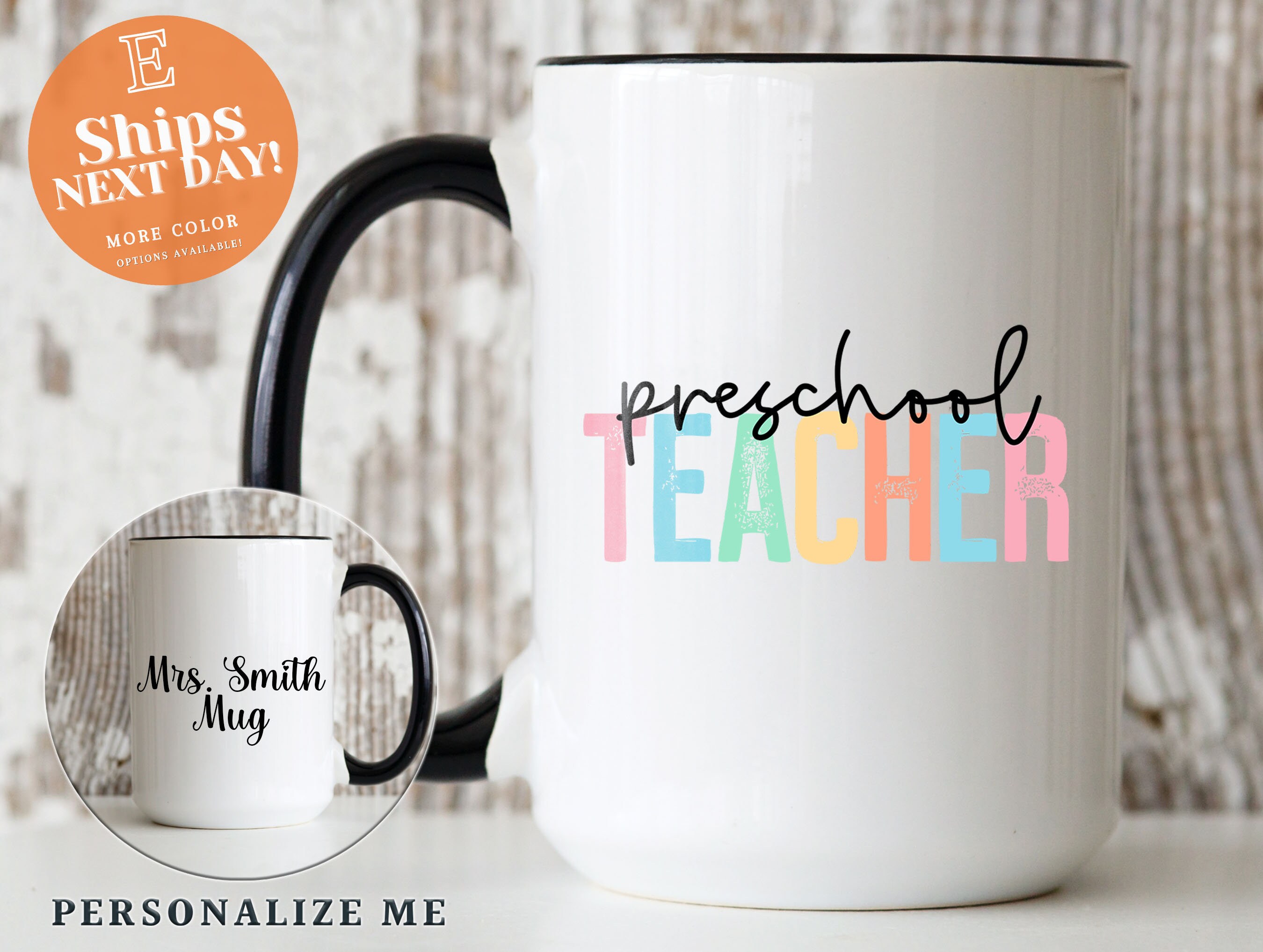 Personalized Preschool Teacher Gift Custom Preschool Teacher Mug ...