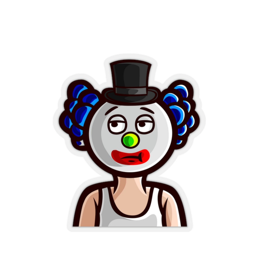 Clever Clown Kiss-cut Stickers 3 - Etsy