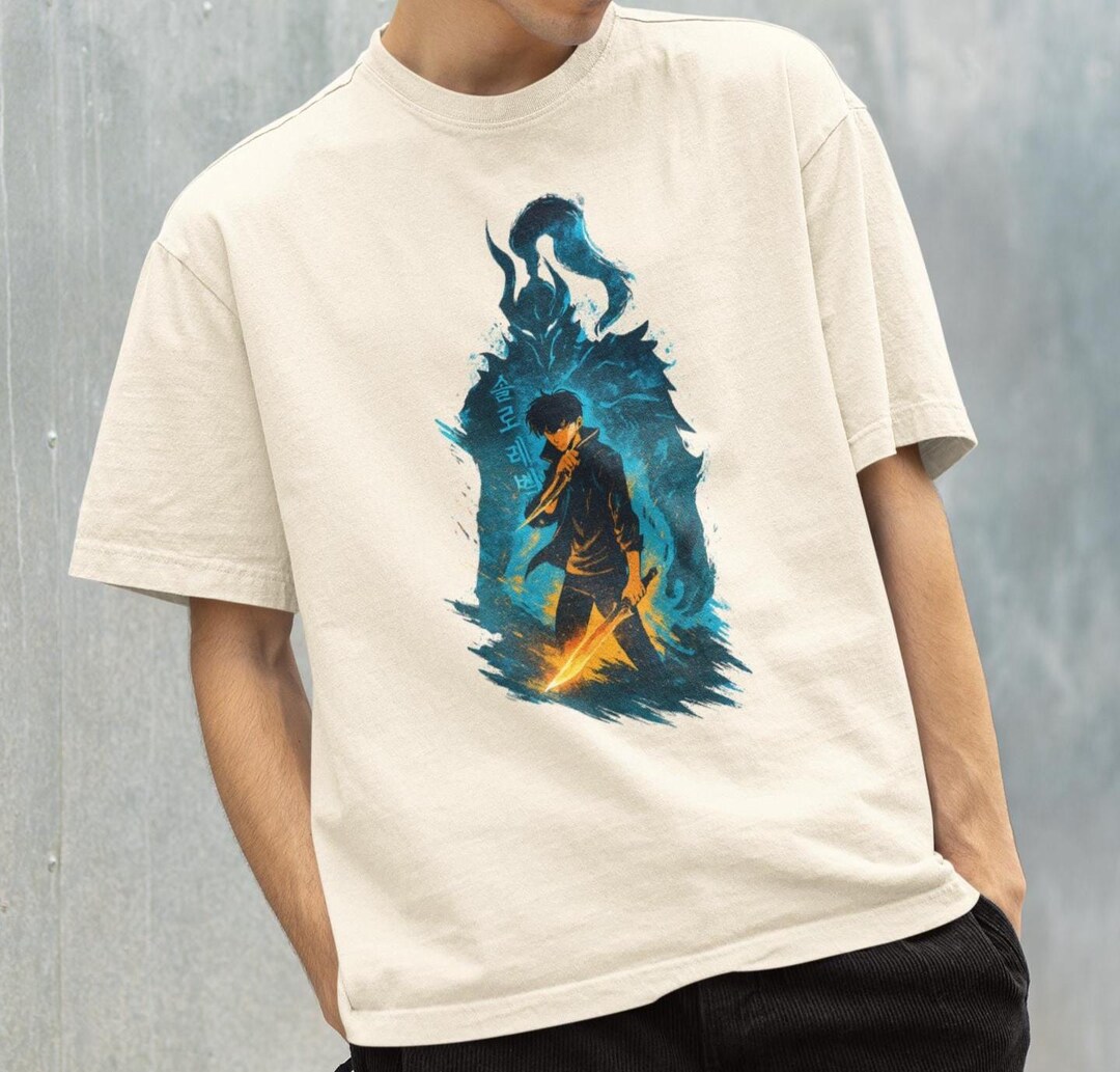 Solo Leveling Igris & Sung Jin-woo Graphic T-shirt, Unisex Korean Anime ...