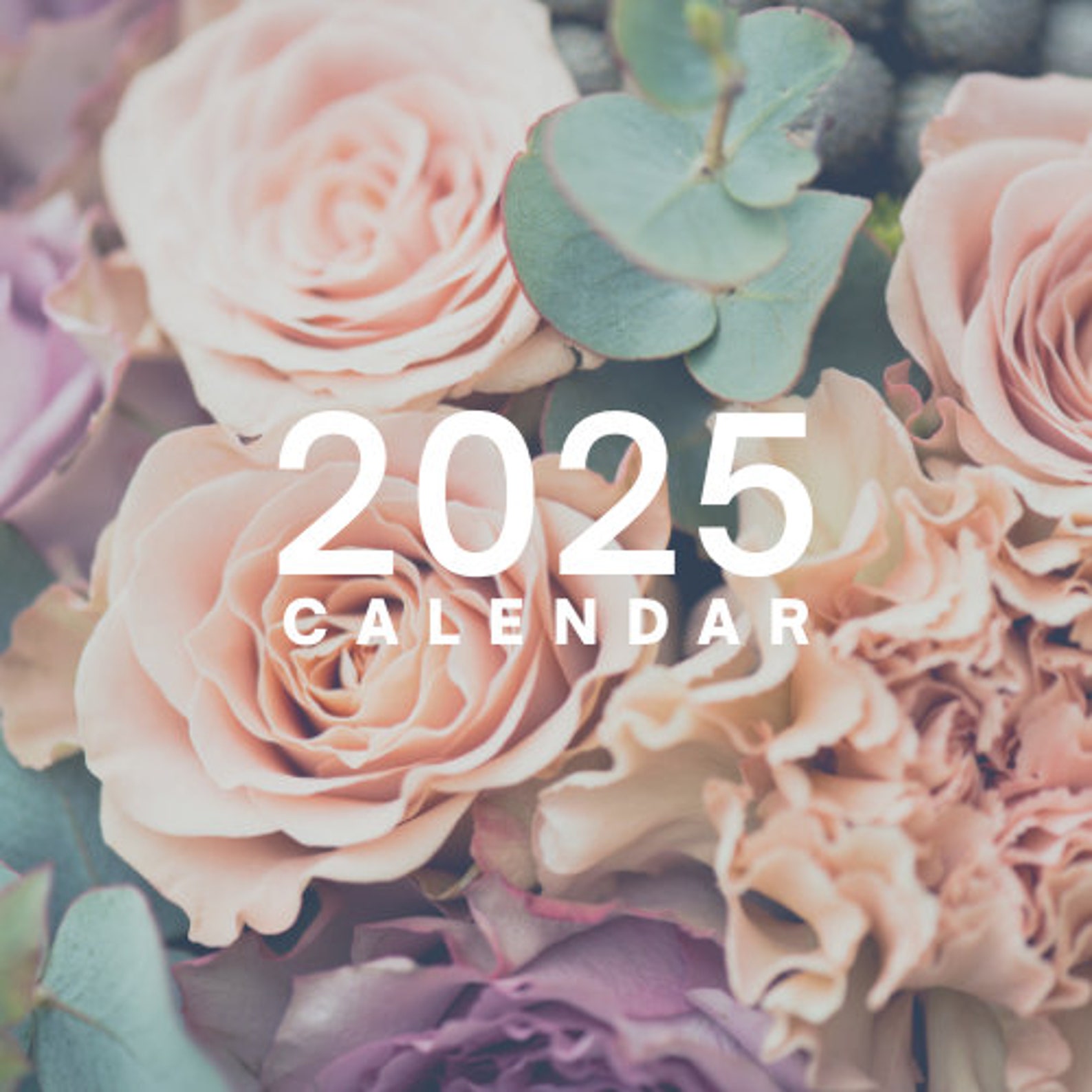 Calendar 2025 Calendrier 2025 Flower Cute Planning Romantique - Etsy