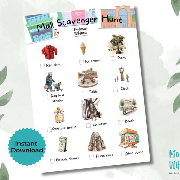 Mall Scavenger Hunt - Etsy