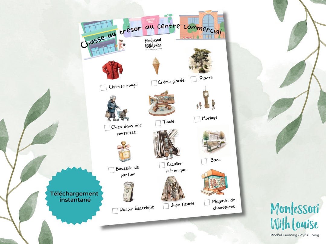 Best Printable Mall Scavenger Hunt Indoor Scavenger Hunt for Kids ...
