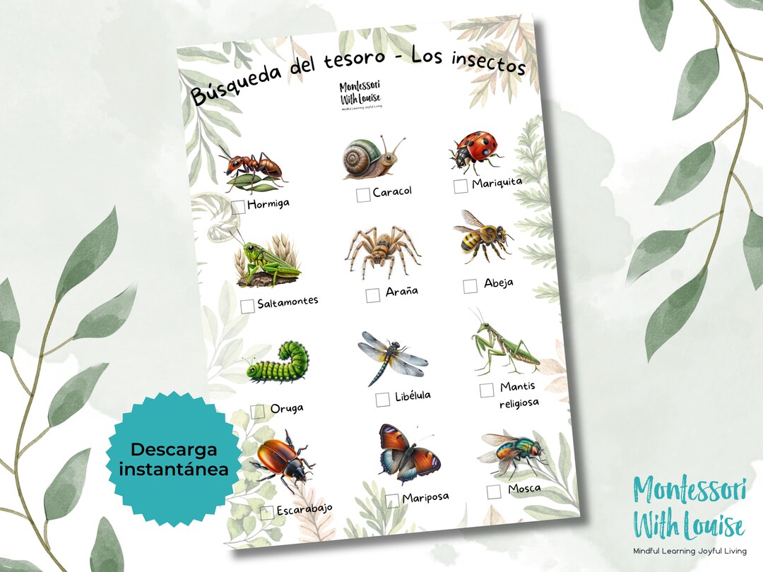Best Printable Insects Scavenger Hunt Outdoor Scavenger Hunt Printable ...