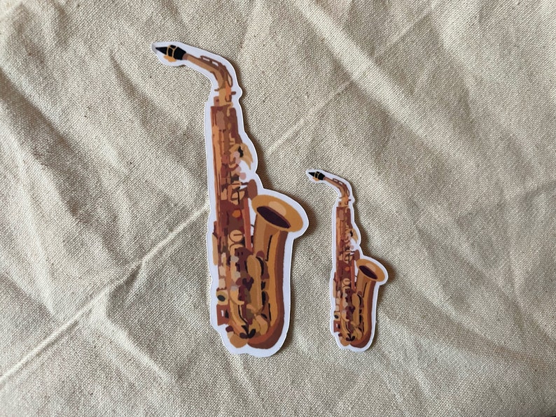Saxophone Die Cut Sticker, Sticker for Kids, Sticker for Band Kids ...