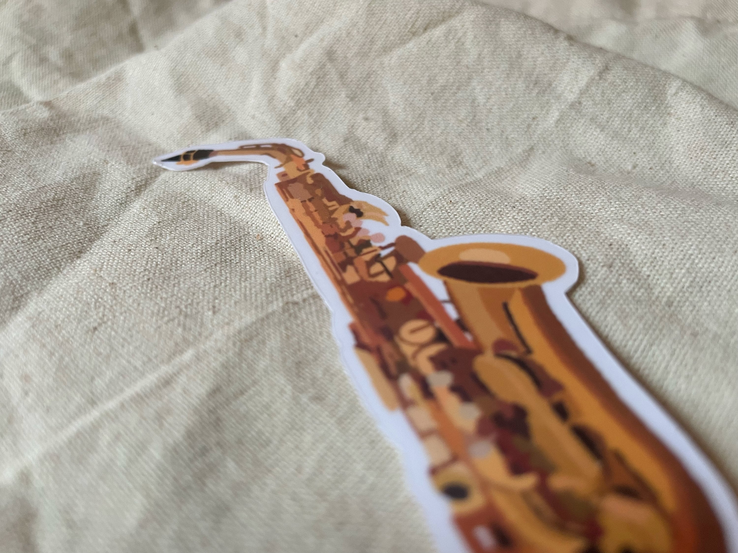 Saxophone Die Cut Sticker, Sticker for Kids, Sticker for Band Kids ...