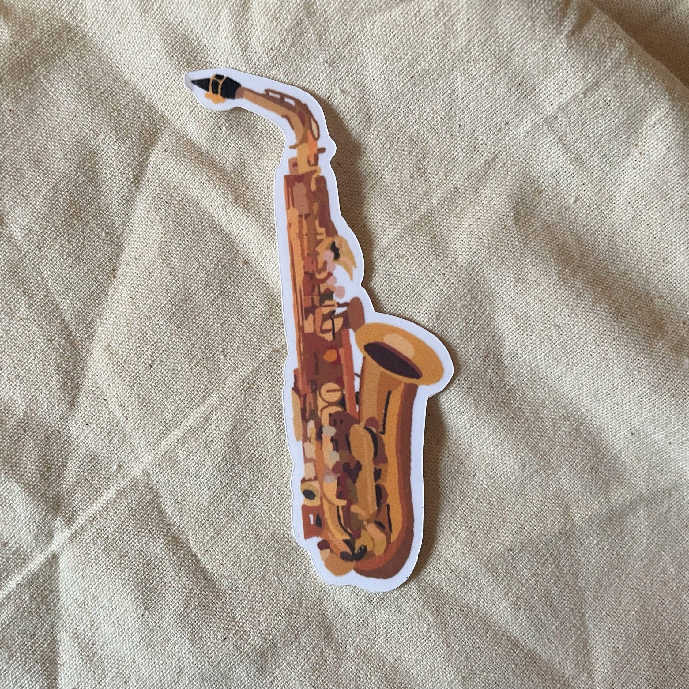 Saxophone Die Cut Sticker, Sticker for Kids, Sticker for Band Kids ...